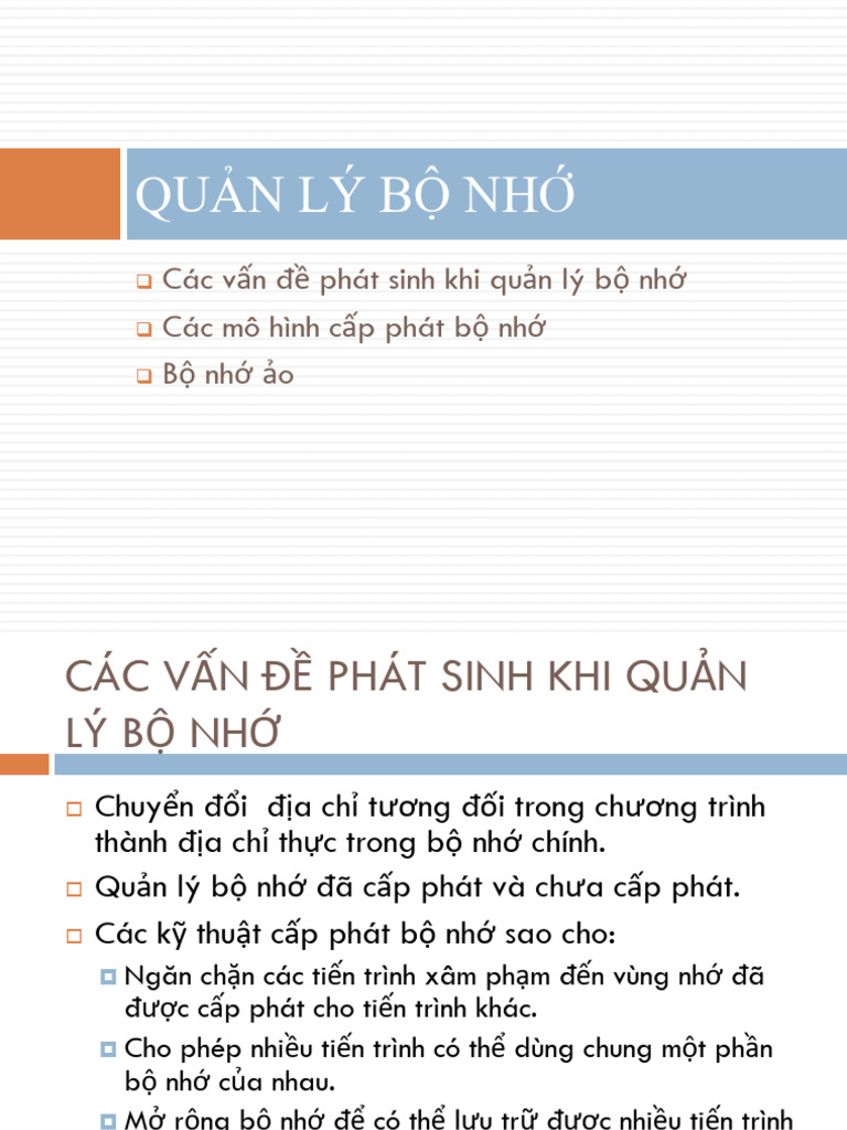 Bai - 05 - QUAN LY BO NHO | PDF