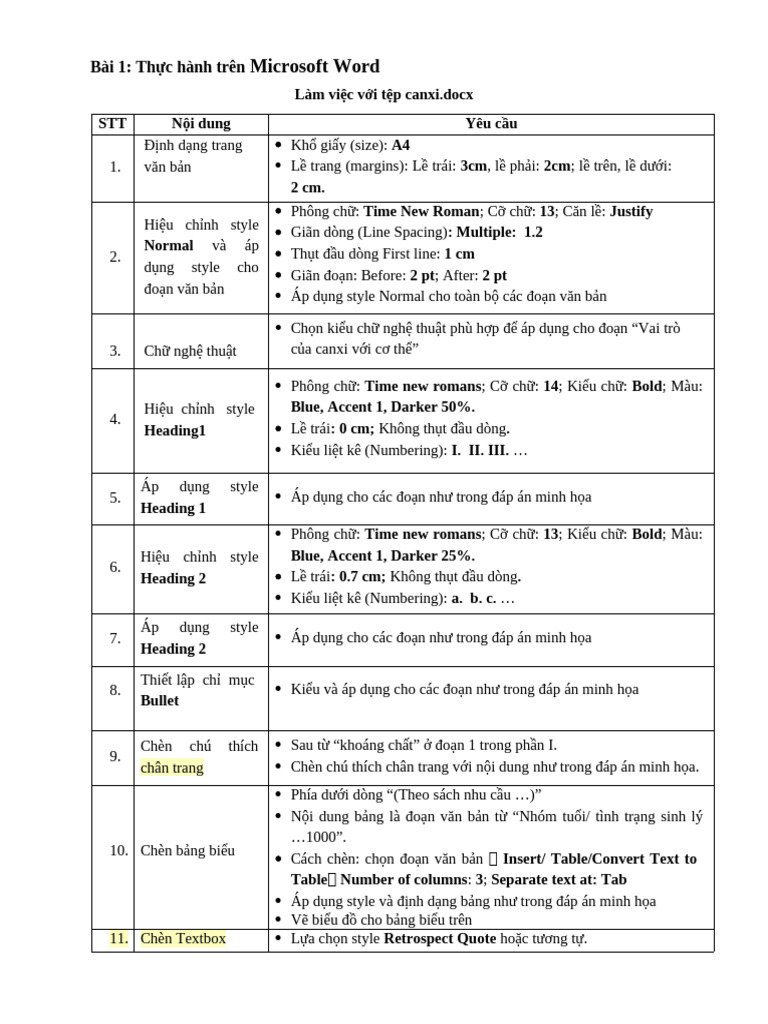 Word - Yeu Cau | PDF