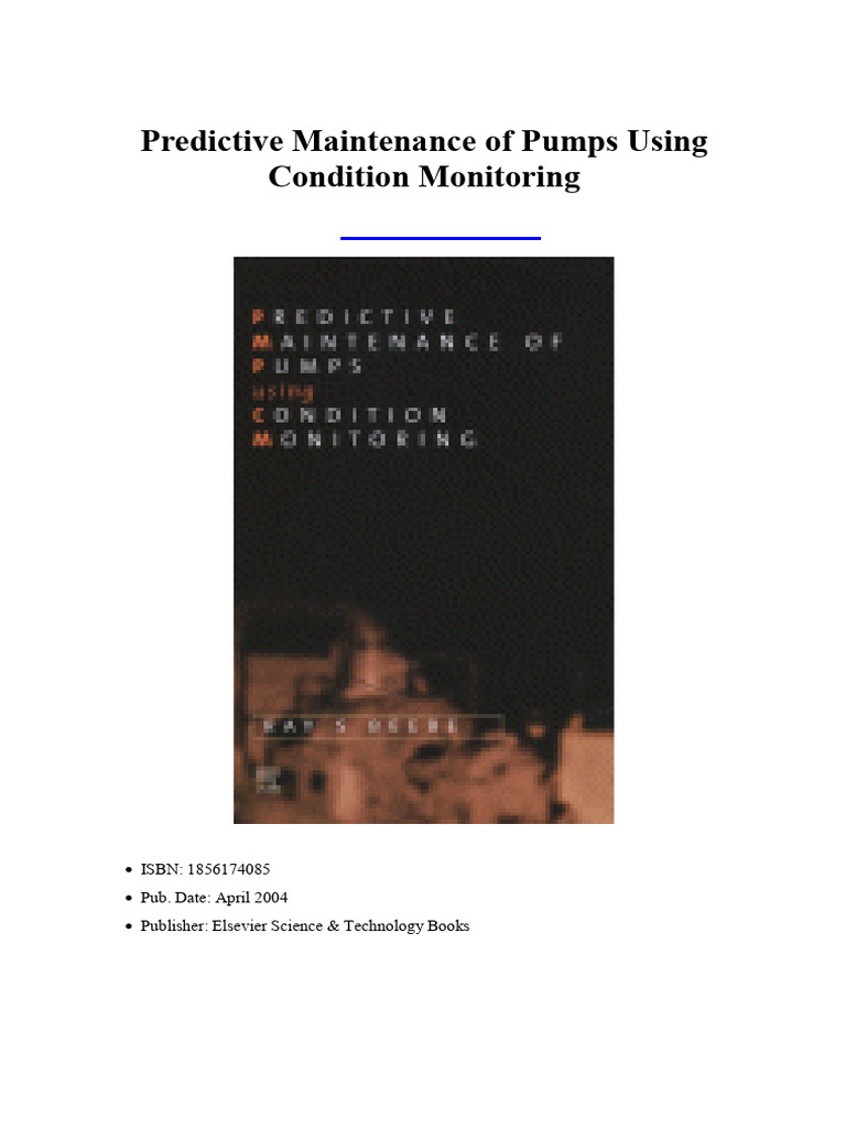 Predictive Maintenance of Pumps Using Buku | PDF
