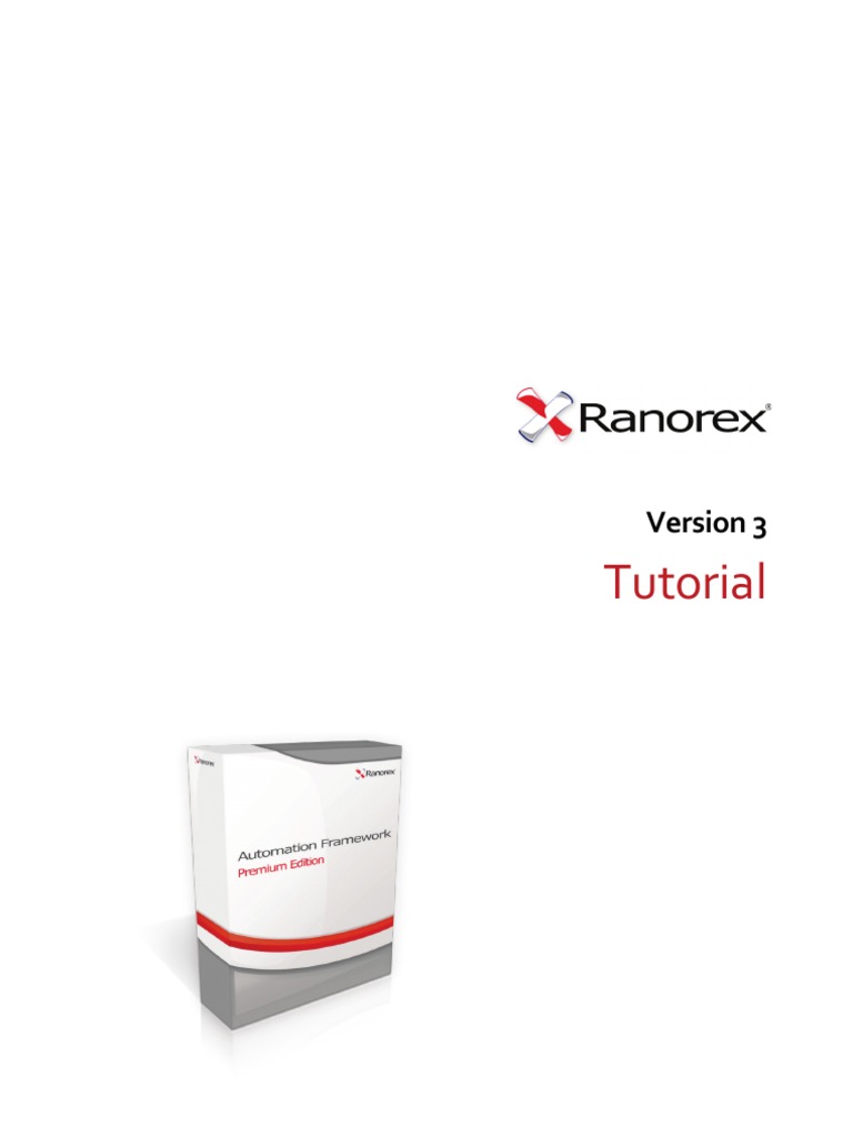 Ranorex Tutorial | PDF | Keyboard Shortcut | Parameter (Computer Programming)