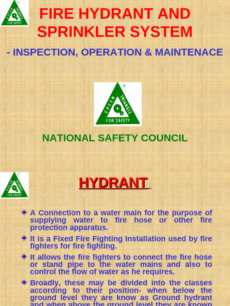 Fire Hydrant and Sprinkler System Guide | PDF | Fire Sprinkler System ...