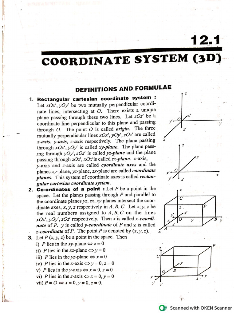 3d-Coordinate System | PDF