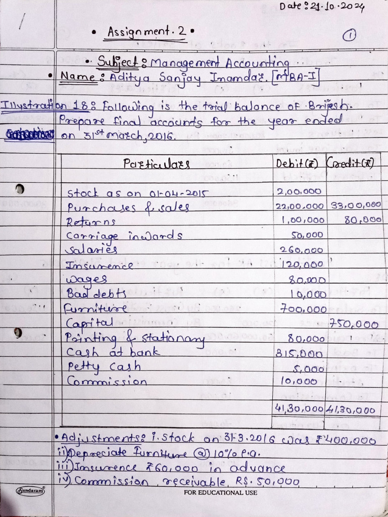 accounting assignment 1 | PDF