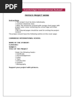 Class 12 Physics Project Topics | PDF