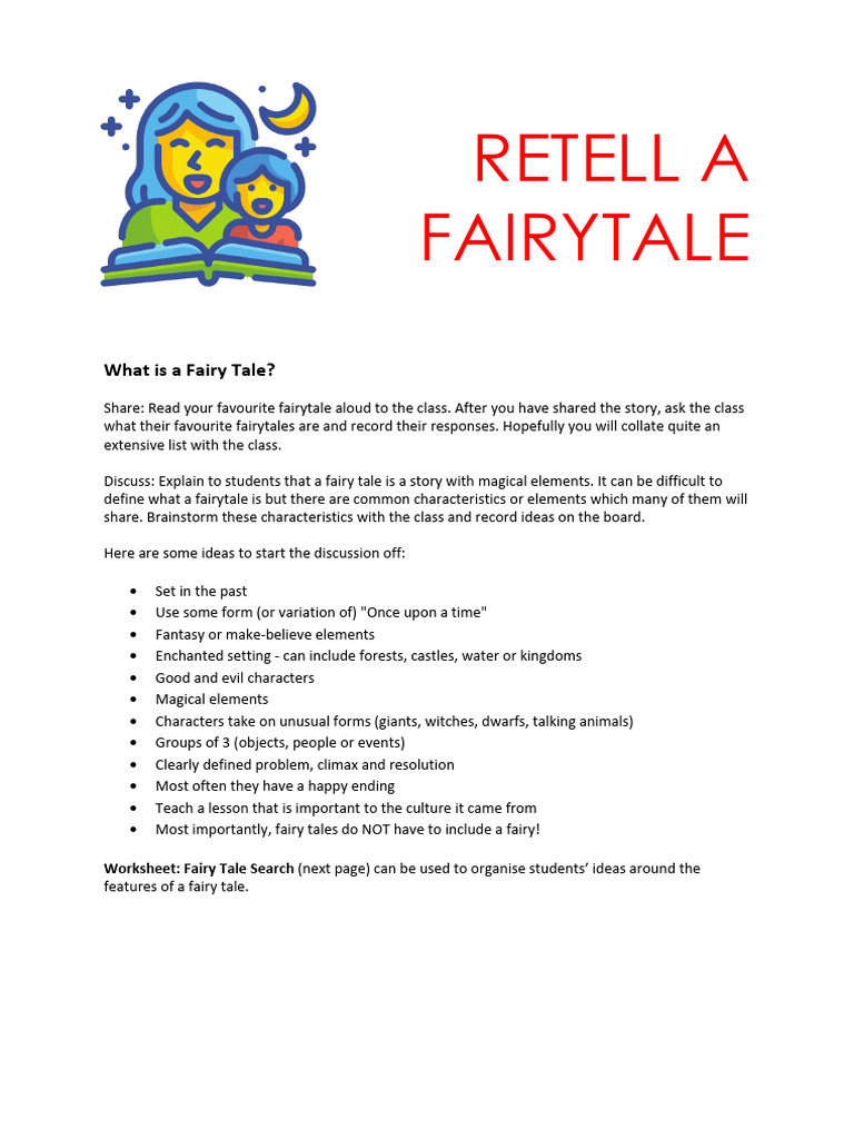 Retell A Fairytale | PDF | Little Red Riding Hood | Fairy Tales