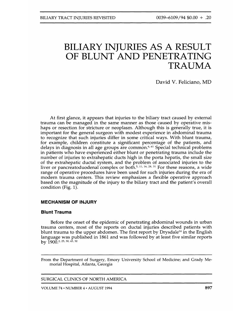 Biliary Tract Injury Management | PDF | Gallbladder | Liver