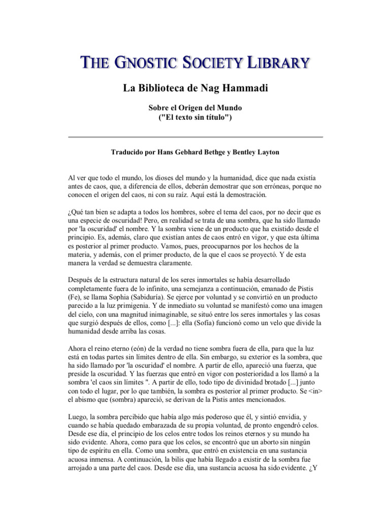 Sobre El Origen Del Mundo, Desconocido | PDF