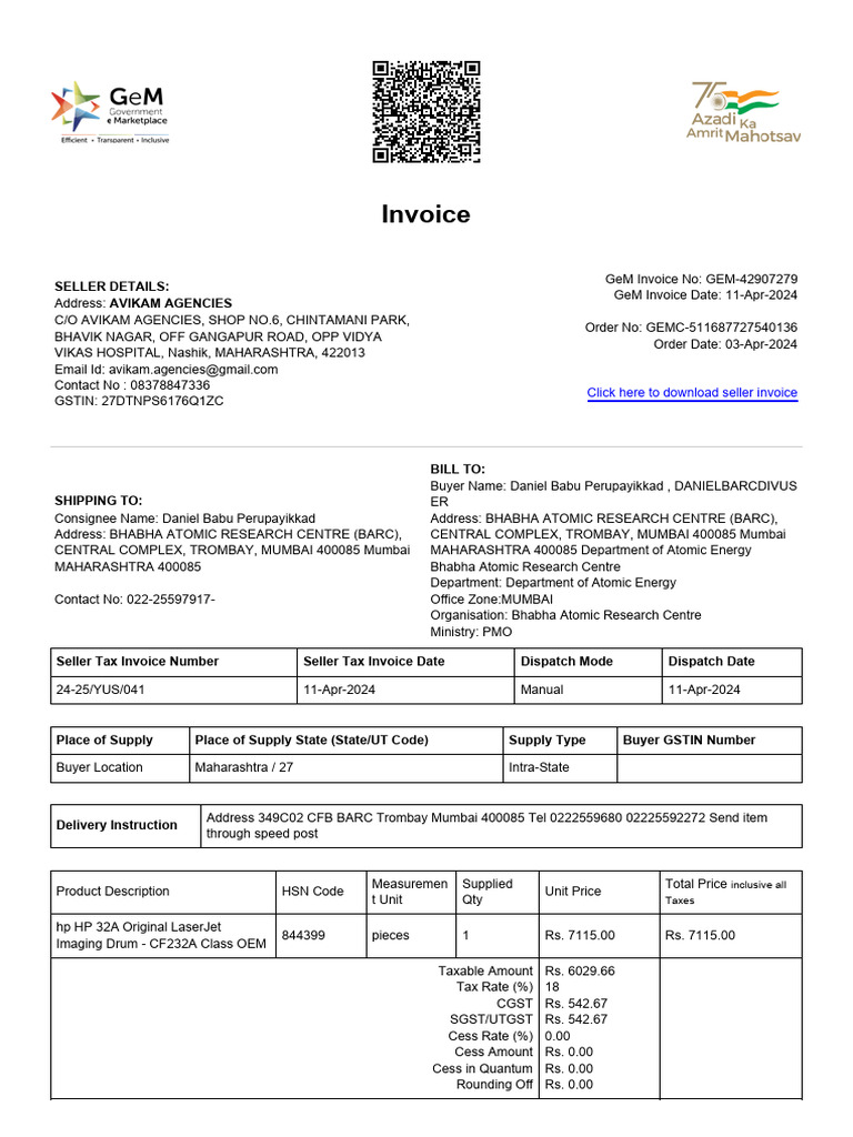 d3RSY1NHeldmRjYrQlg3dmhlUDJEdz09 Invoice | PDF | Invoice | Taxes