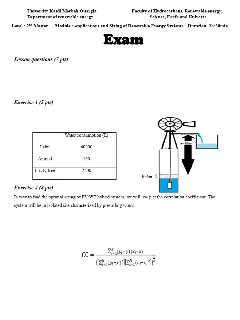 EXAM+solution - M2 (1) - 241217 - 151158 | PDF | Renewable Energy | Photovoltaics