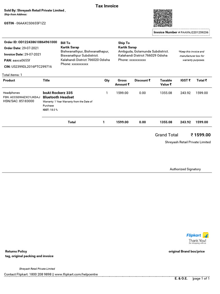 OD122438610864961000 | PDF | Payments | Government Finances