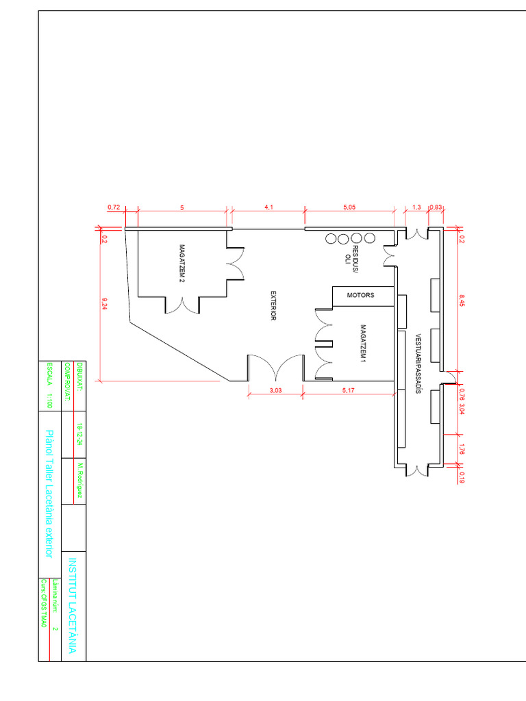 Planol Taller Exterior | PDF