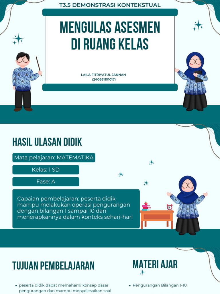 T3.5b Demonstrasi Kontekstual - Mengulas Asesmen | PDF