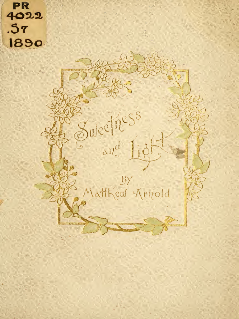 Sweetness and Light (IA Sweetnesslight00arno) | PDF | Perfection | Reason