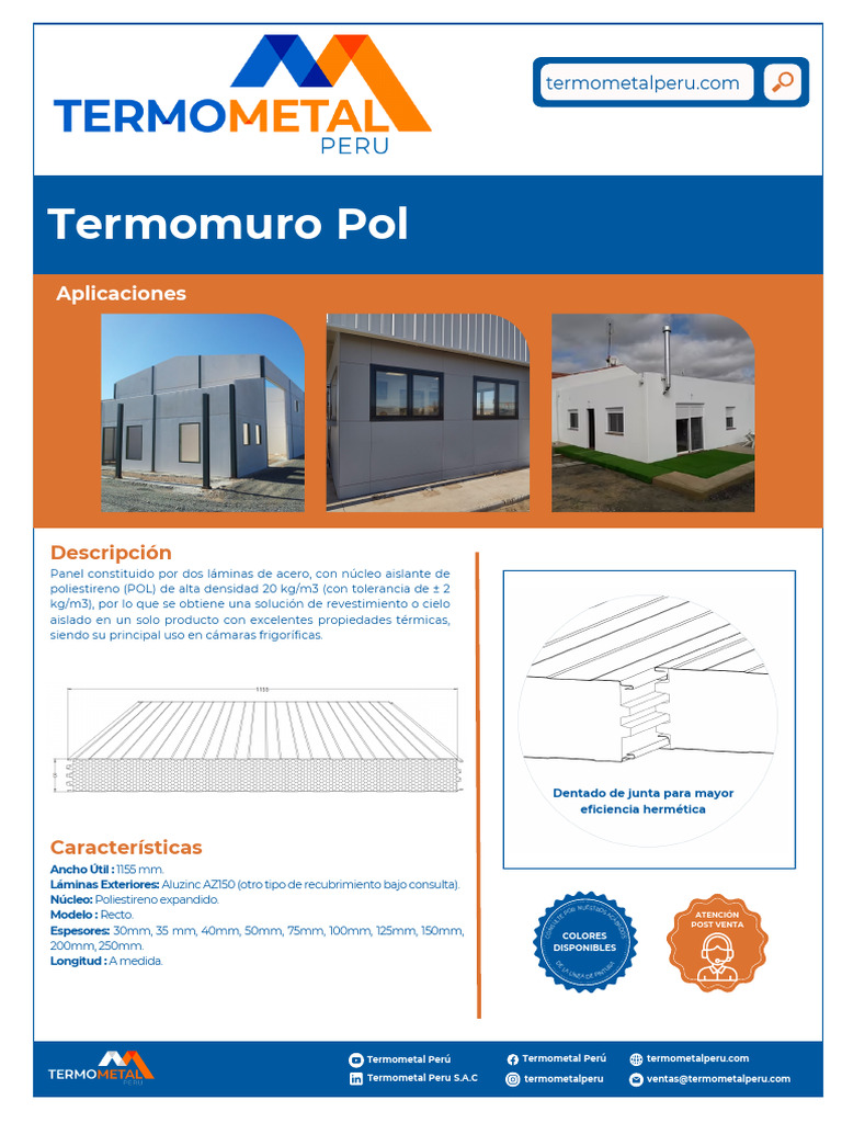 Ficha Técnica Termomuro Pol | PDF | Aislamiento térmico | Materiales de construcción