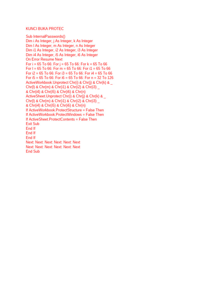 Kunci Buka Protec | PDF