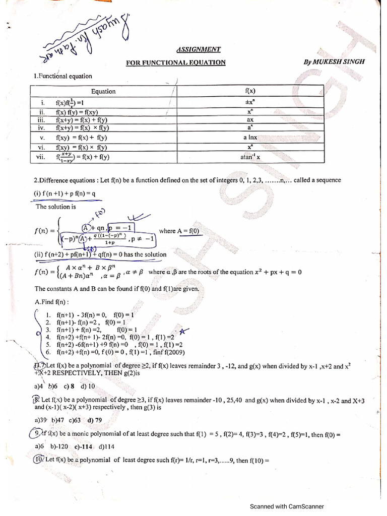 Functional Equations | PDF