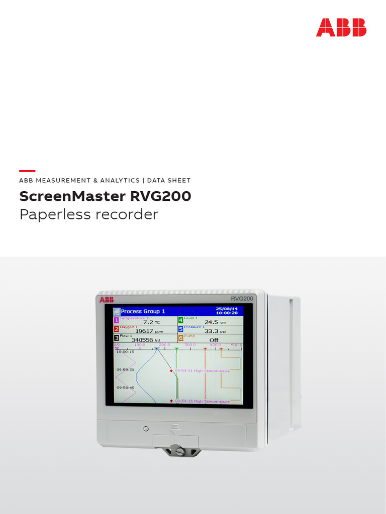 Abb rvg200 Recorder Datasheet | PDF | Usb | Usb Flash Drive