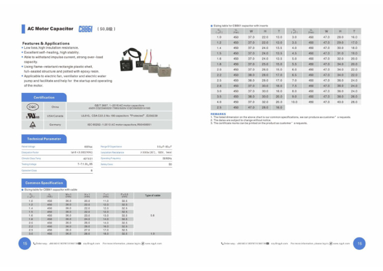 CBB61 Capacitor | PDF