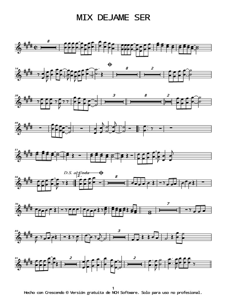Mix Dejame Ser | PDF