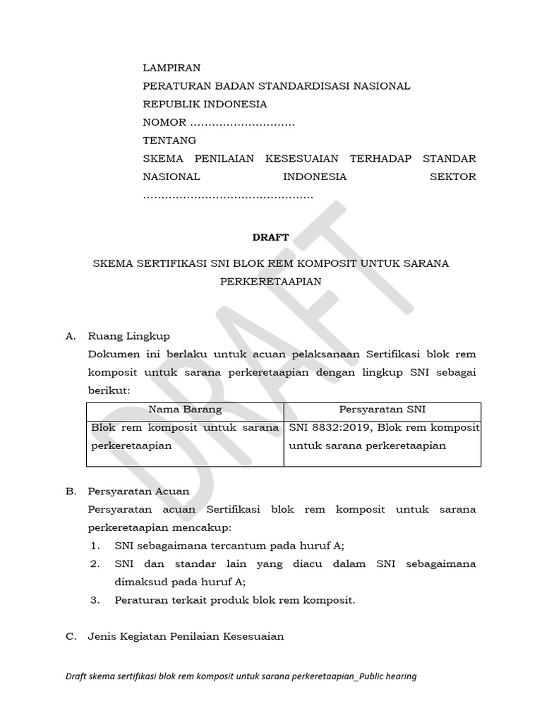 PH Skema Blok Rem Komposit Untuk Sarana Perkeretaapian | PDF
