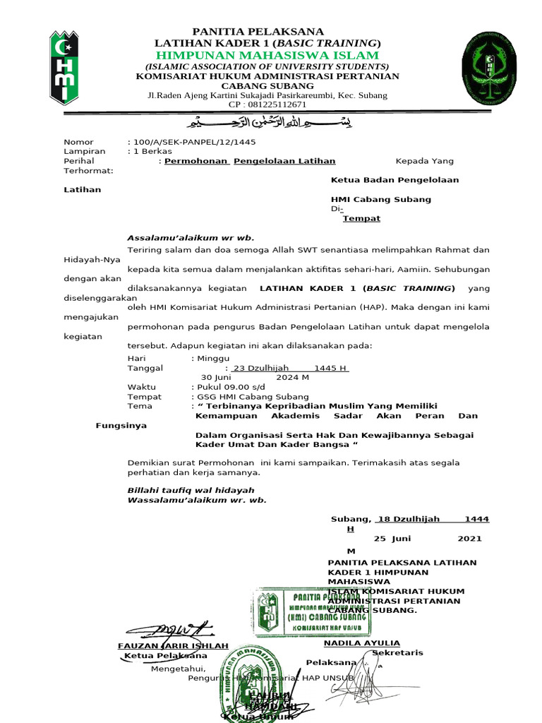 Surat Permohonan BPL Fiks Revisi | PDF