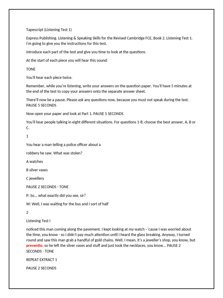 Tapescript Listening Pdf