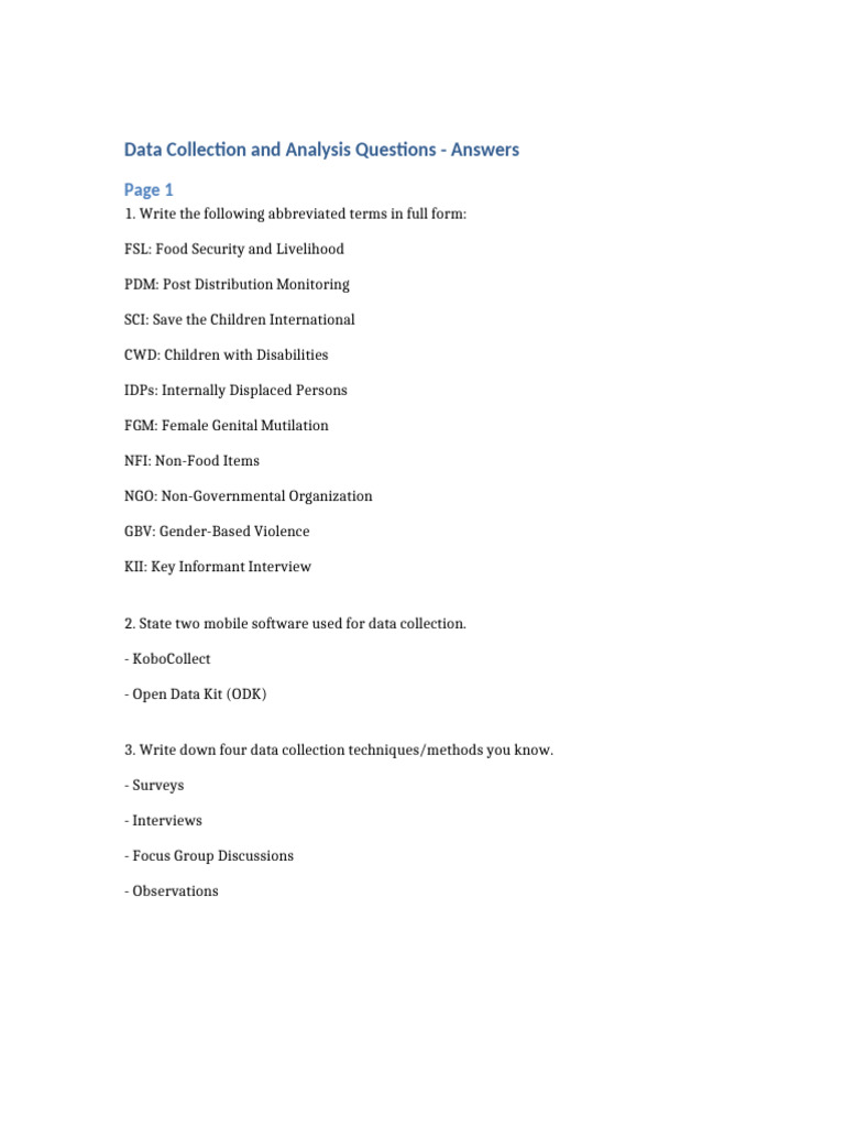 Data_Collection_Analysis_Answers | PDF