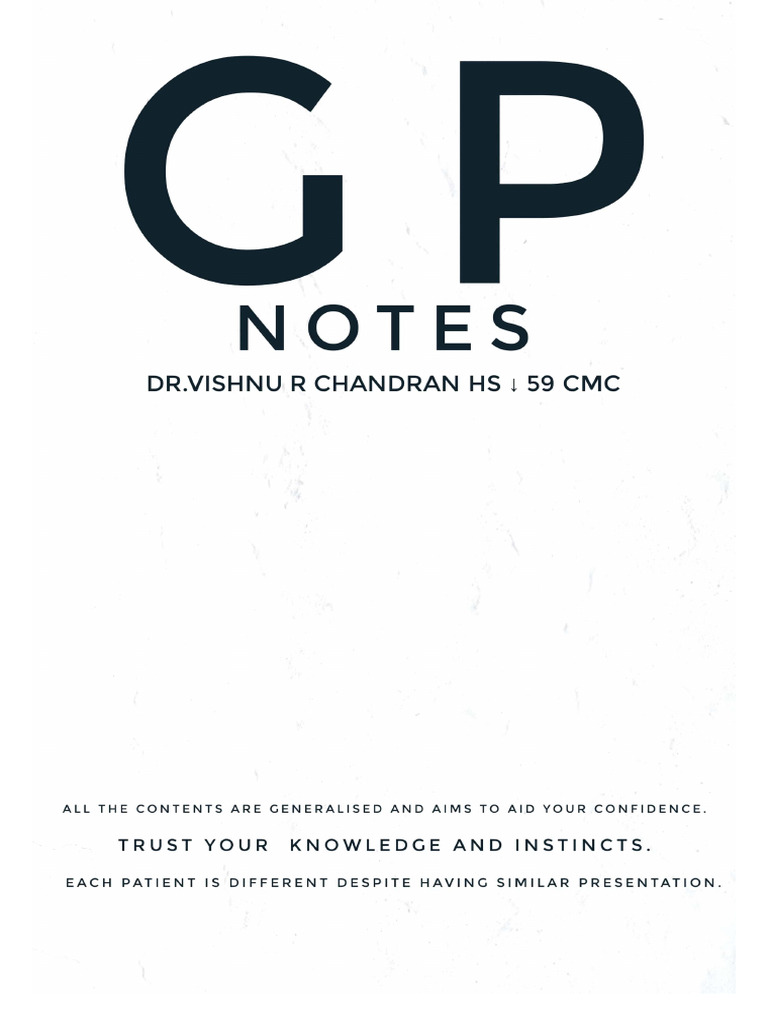 GP Notes Dr.vishnu | PDF