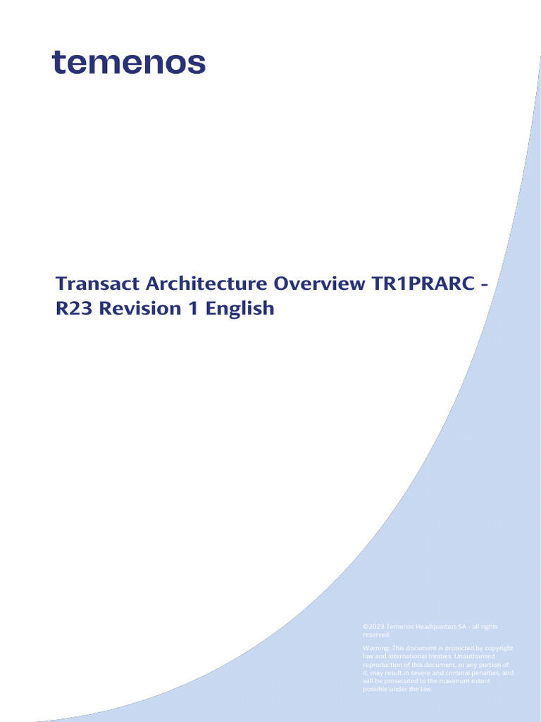 Course Document Transact Architecture Overview TR1PRARC - R23 Revision ...