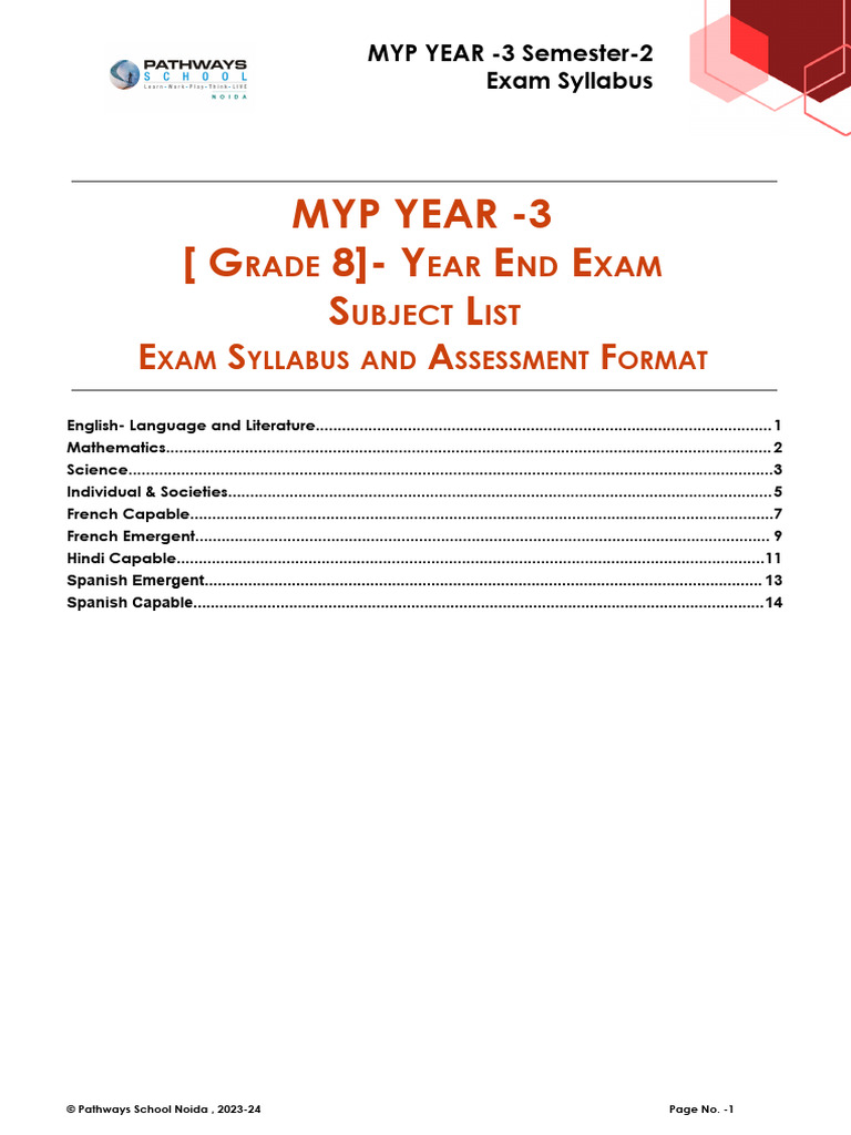 EOY- syllabus- MYP 3 | PDF | Triangle | Cellular Respiration