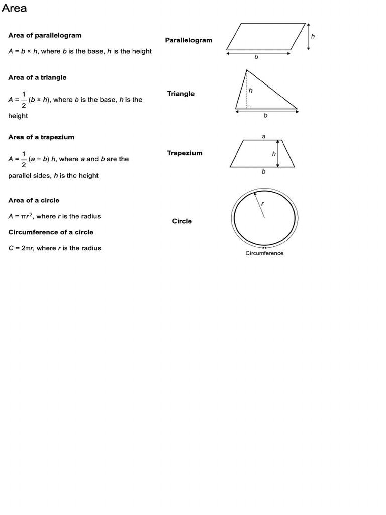 Grade 8 Formula Booklet | PDF