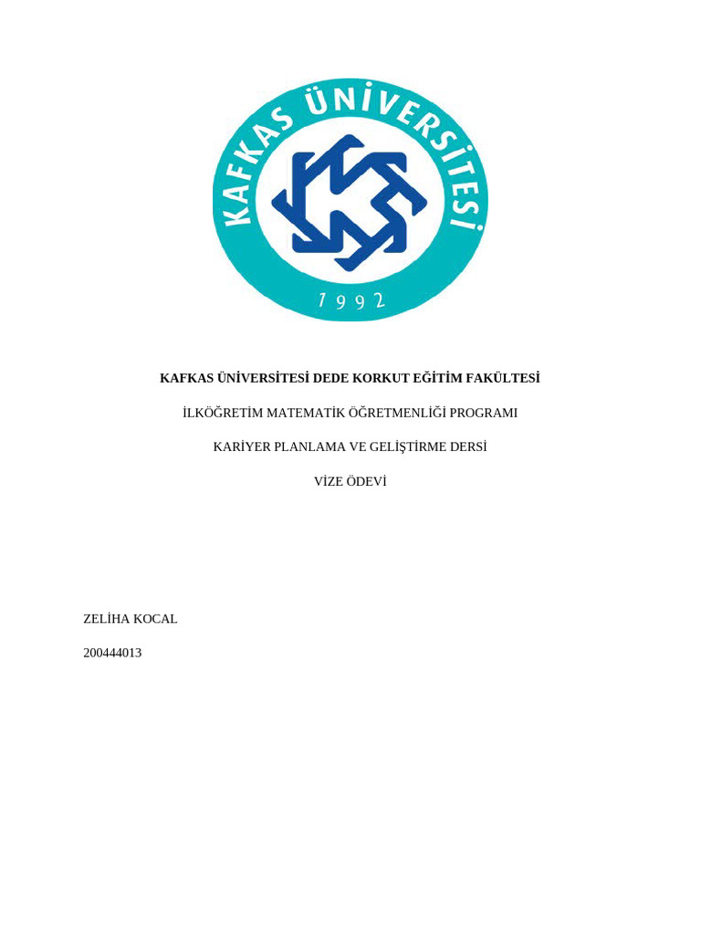 Kariyer Planlama | PDF