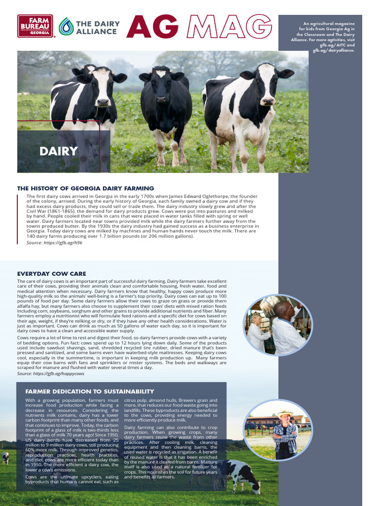Everyday Cow Care in Georgia Dairy Farming | PDF | Dairy Farming | Dairy