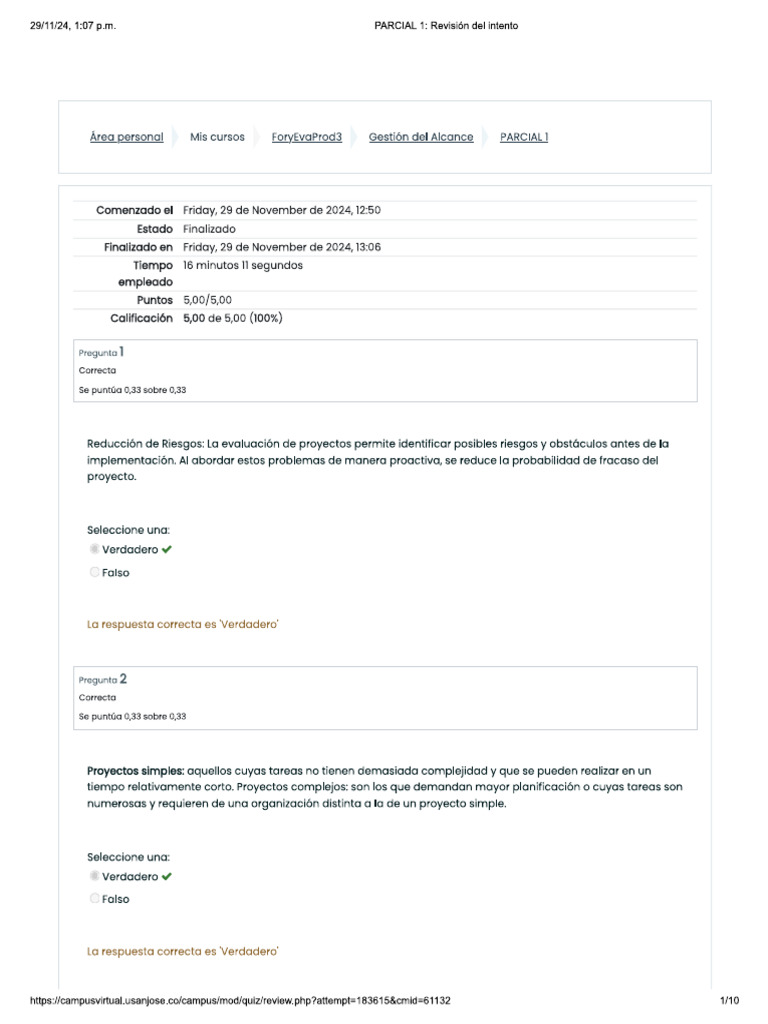 Parcial 1 Formulacion y Evaluación de Proyectos | PDF