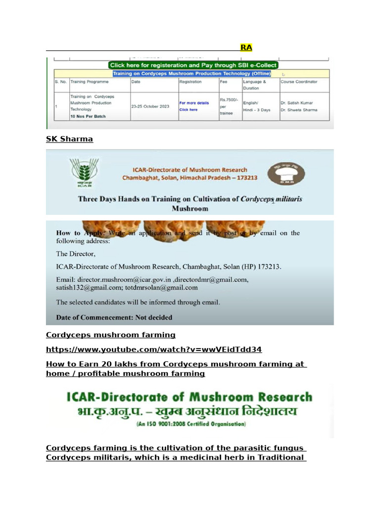 Cordyceps mushroom | PDF