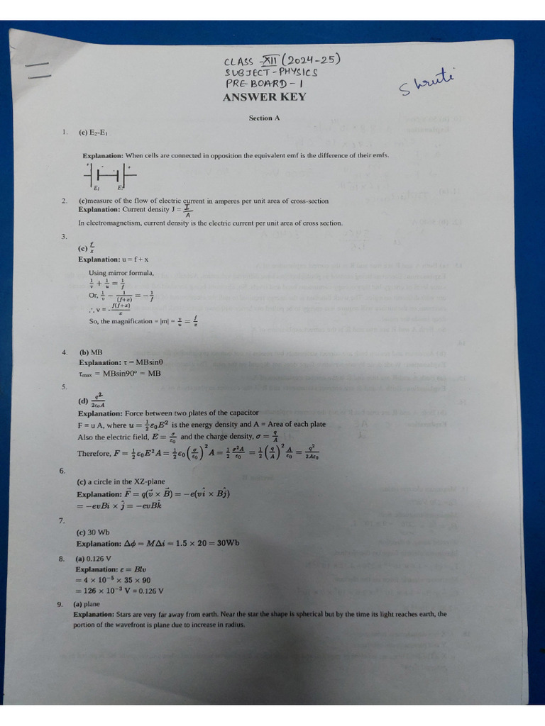 Answerkey 12 Preboard1 | PDF