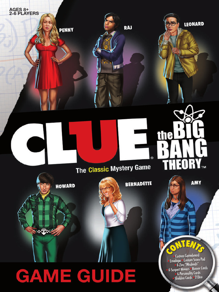 1e Clue The Big Bang Theory Rulebook | PDF