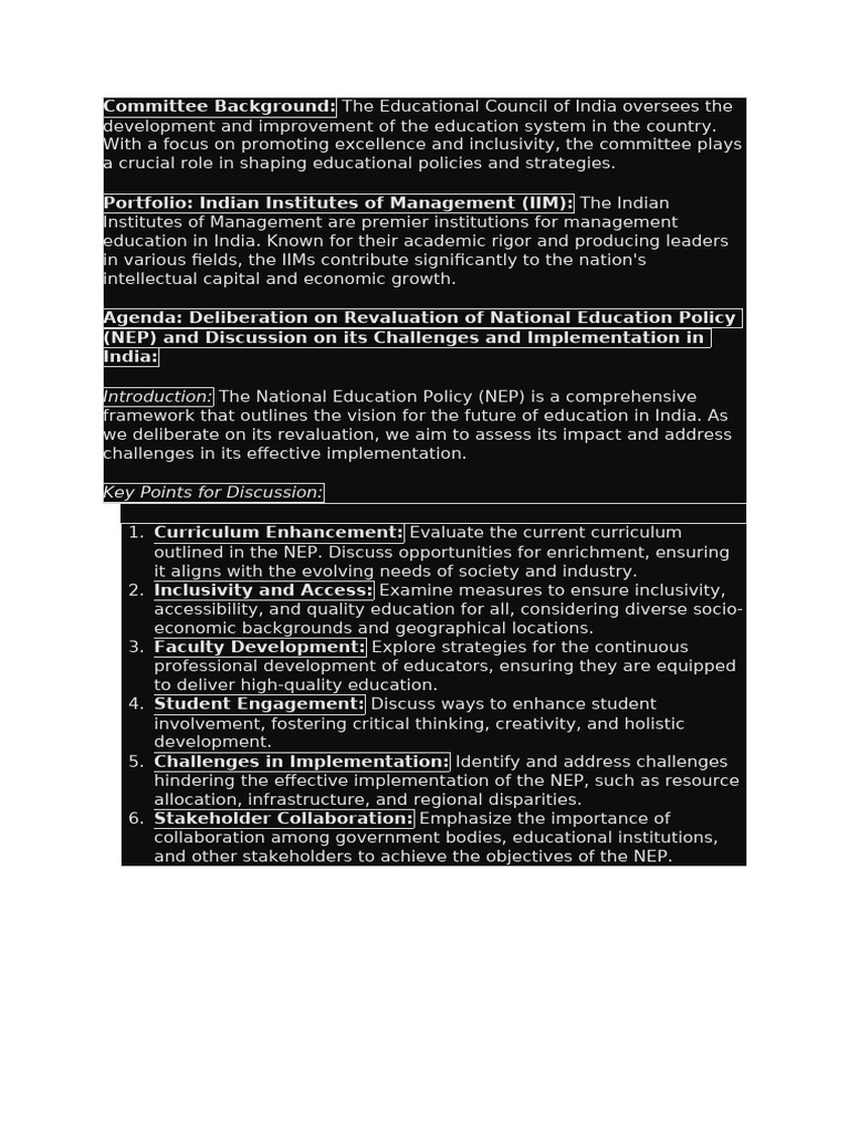 Committee Background | PDF | Curriculum | Collaboration