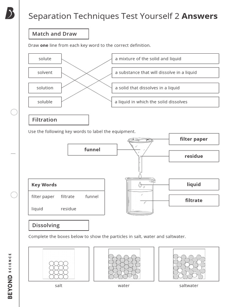 Home Separation Techniques for Class 6 | PDF