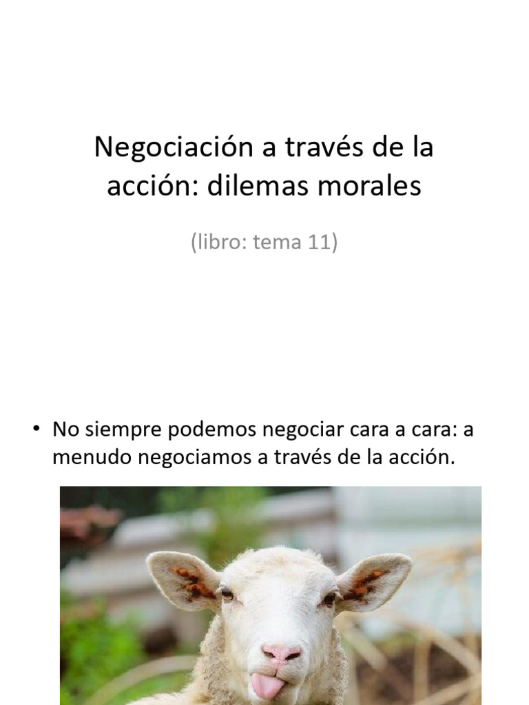 TEMA 5 Dilemas Morales y Factores de Negociación | PDF | Cooperación ...