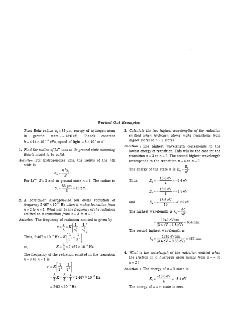 Hcv Atomic Structure | PDF | Electronvolt | Electron