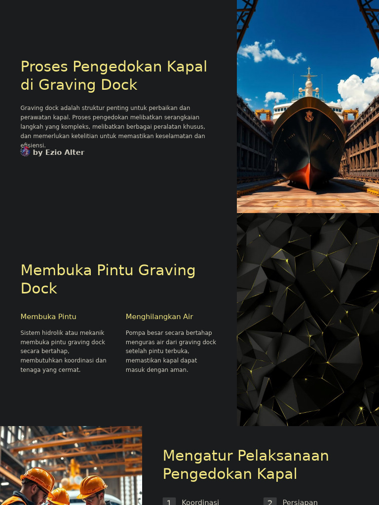 Proses Pengedokan Kapal Di Graving Dock | PDF