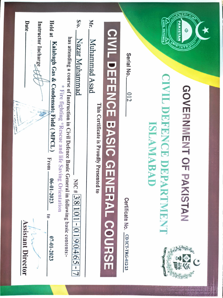 CIVIL DEFENCE COURSE | PDF