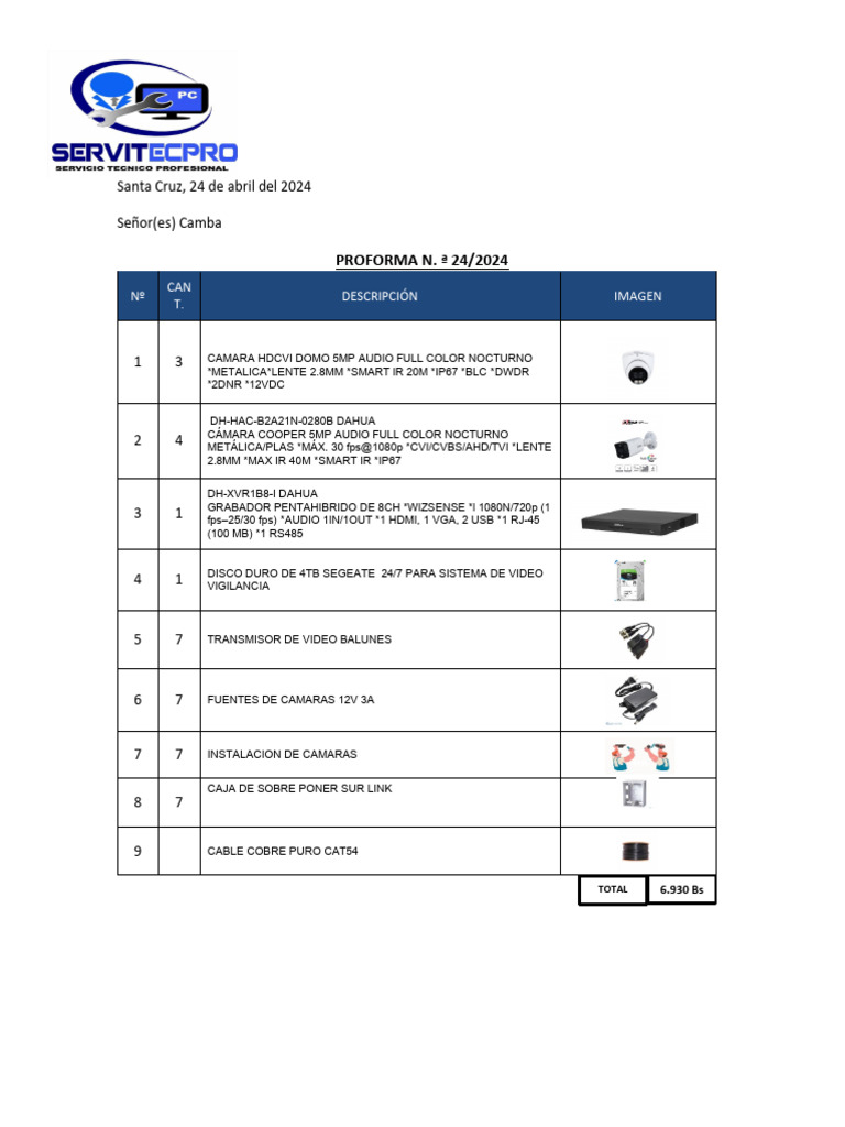 Cliente Camba Oferta 3 | PDF