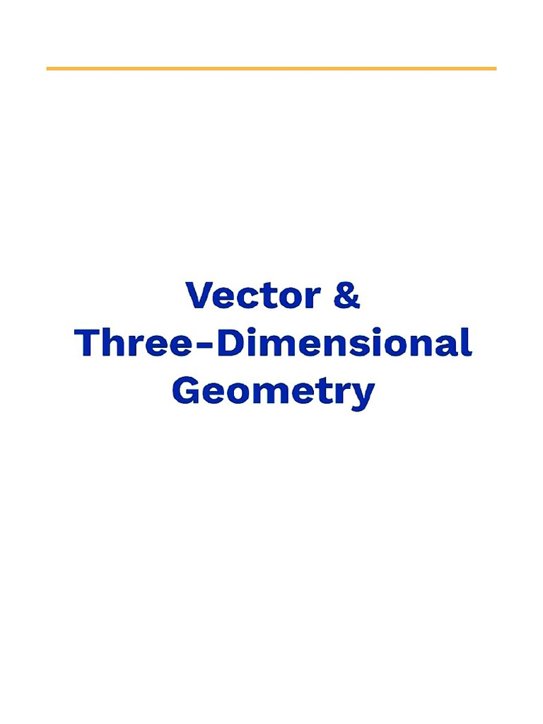 Three Dimentional Geometry | PDF