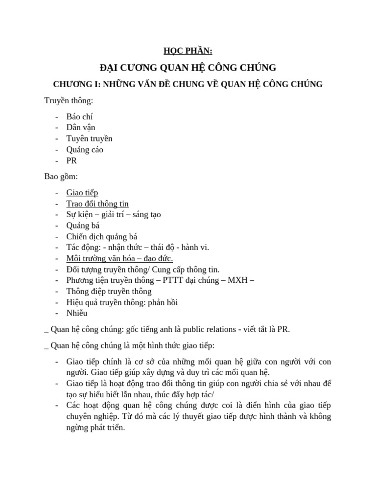 Đ I Cương QHCC | PDF