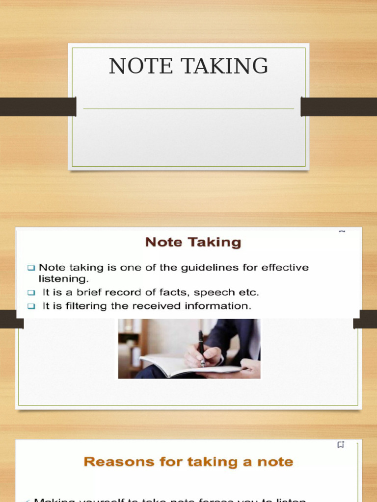 Note Taking | PDF