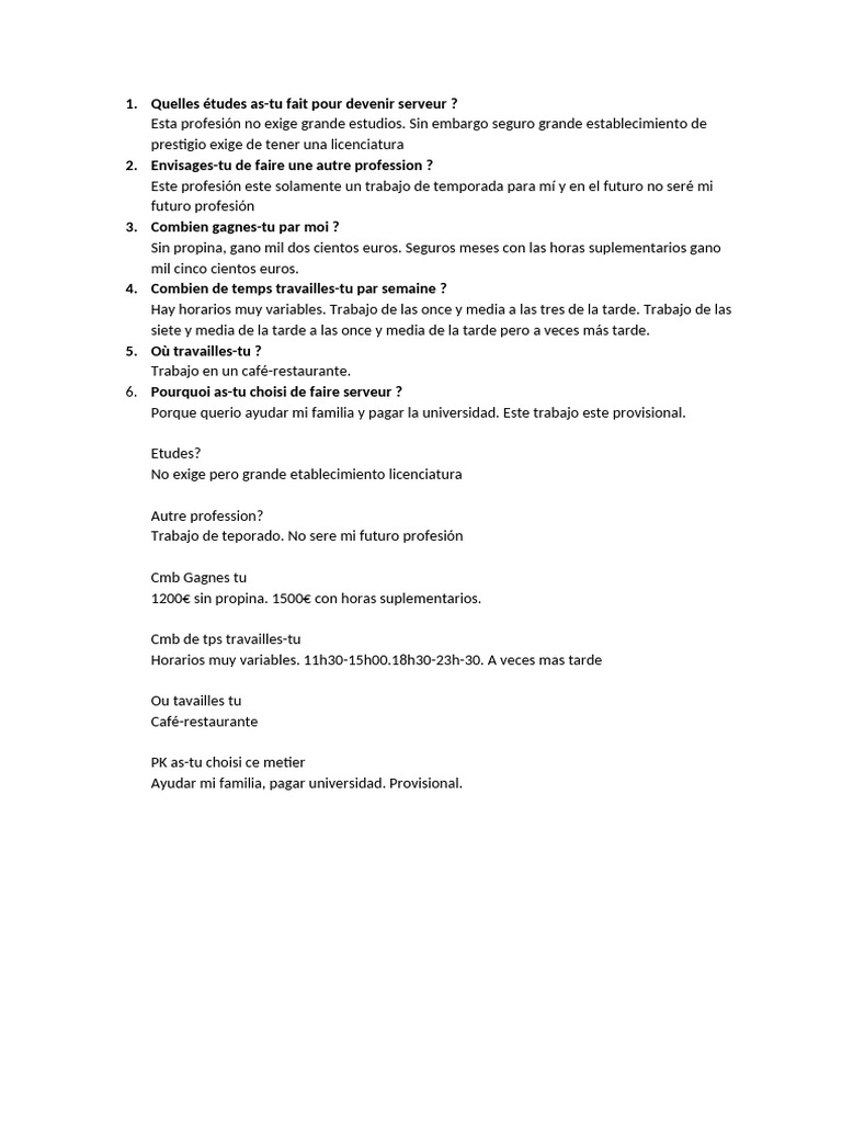 Tache Finale Métier | PDF