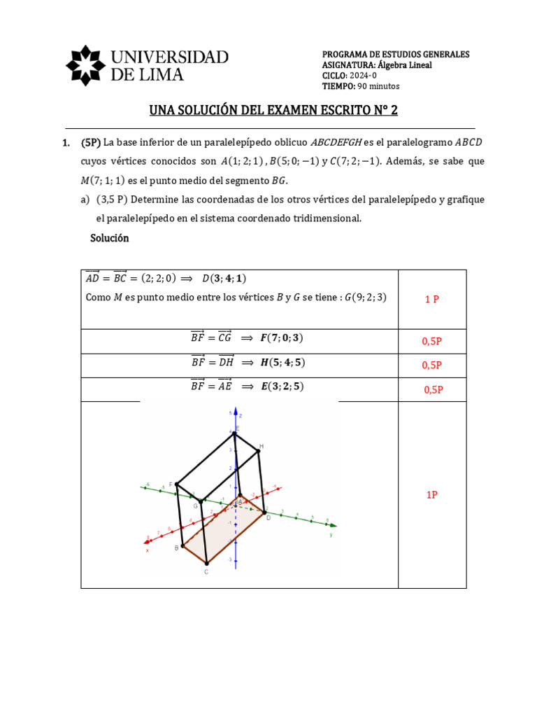 Ee2 Al 2024-0 Ju | PDF | Geometria clasica | Matemáticas