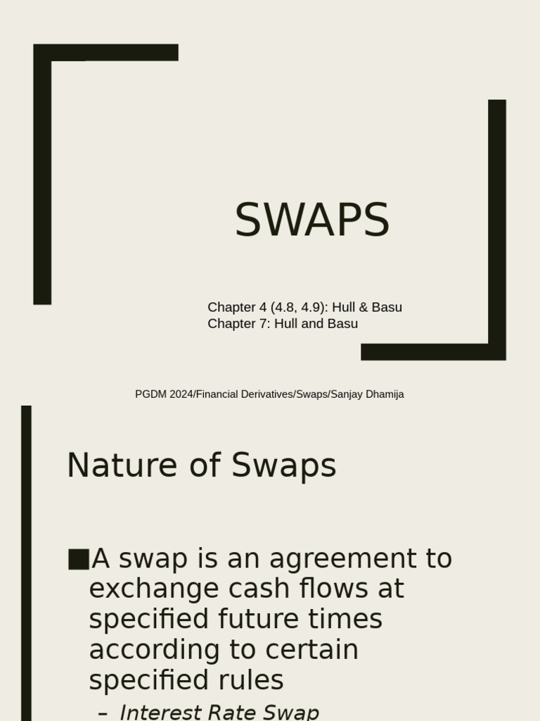 Swaps | PDF | Swap (Finance) | Derivative (Finance)
